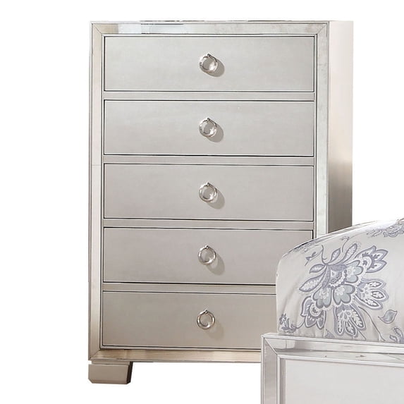 Acme Furniture Voeville II Platinum Solid Wood Dresser Bedroom Chest ...
