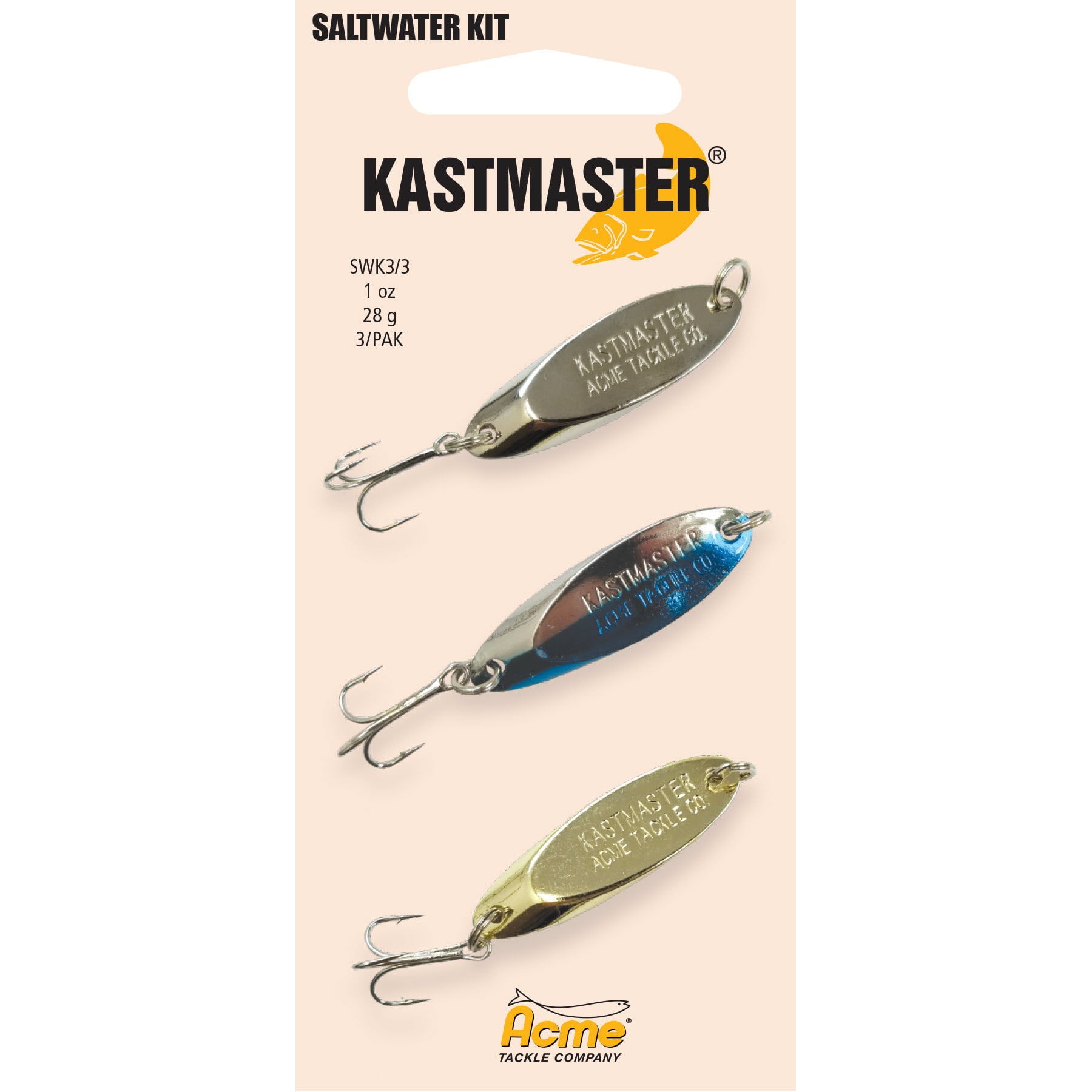 Acme Kastmaster 1oz Saltwater Kit 3 pack - Walmart.com