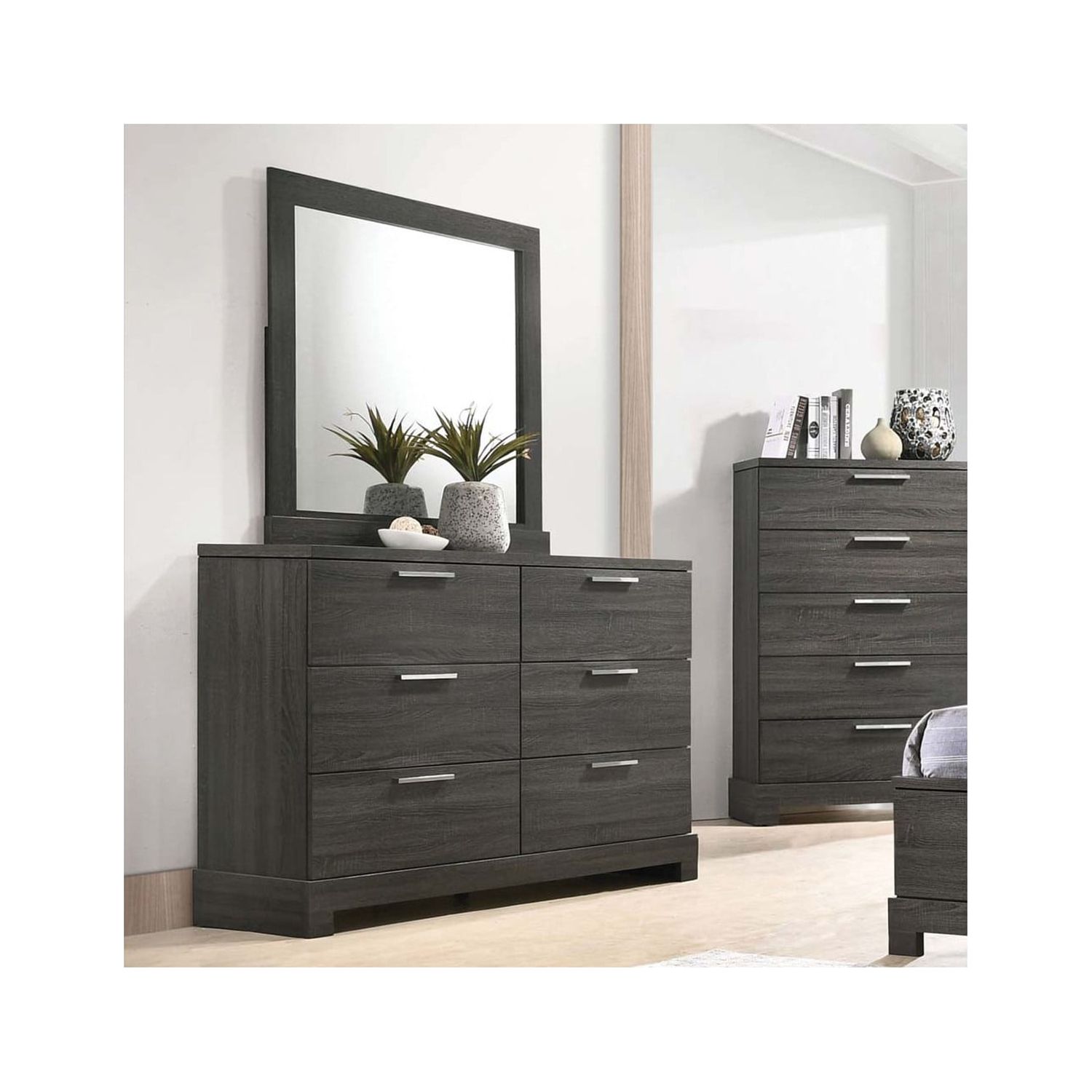 Acme Lantha Wooden Frame Storage Dresser in Gray Oak - Walmart.com