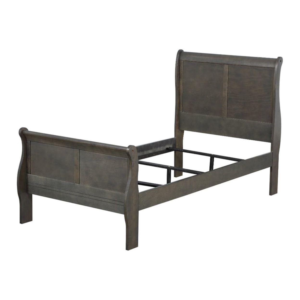 Acme Louis Philippe Wooden Frame Twin Bed in Dark Gray - Walmart.com