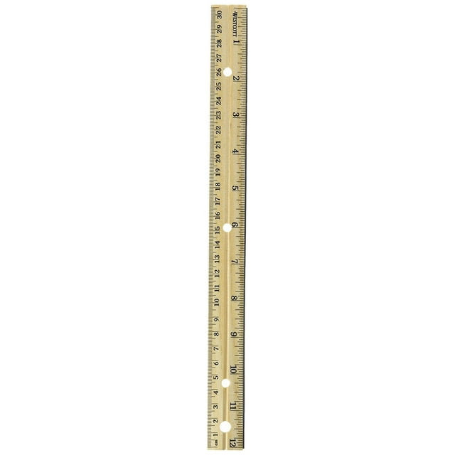 Acme Metal Edge English/Metric Wood Ruler - Walmart.com