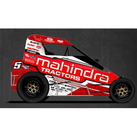 Acme A1810224 Midget Sprint Car No.5 Chase Briscoe Mahindra Tractors Racing Xtreme Outlaw 2023 1 ...