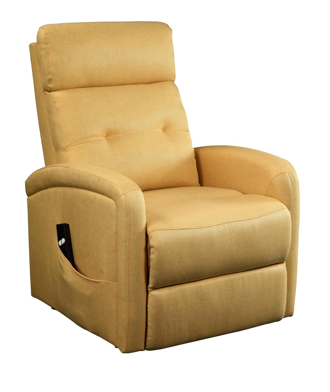 Acme Recliner With Power Lift In Yellow Linen Finish 59457 - Walmart.com
