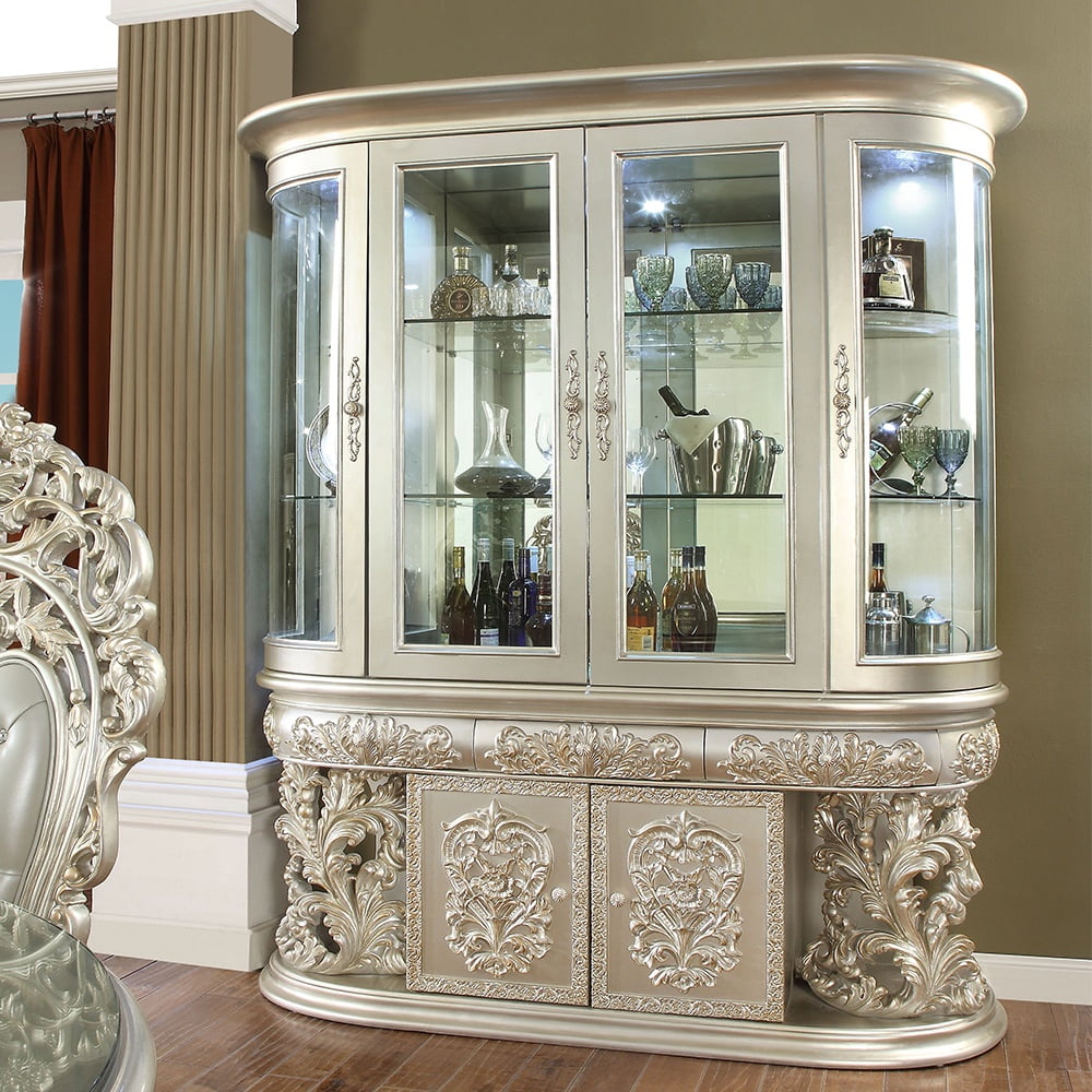 Acme Sandoval Champagne Finish Curio - Walmart.com