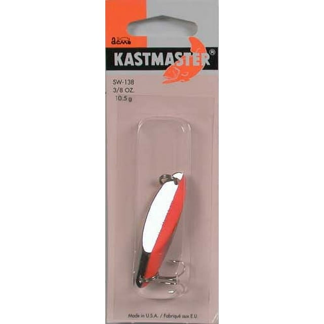 Acme Tackle Kastmaster Fishing Lure Spoon Chrome Flo Orange Stripe 3/8 ...