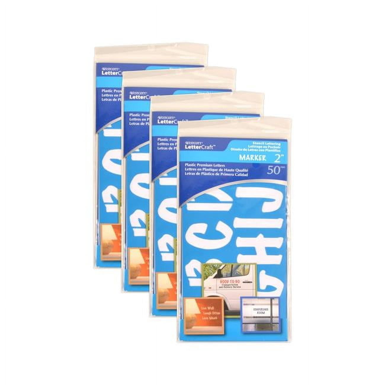 Acme United ACM15836-4 2 in. Full Alphabet & Numbers Marker Font Letter ...