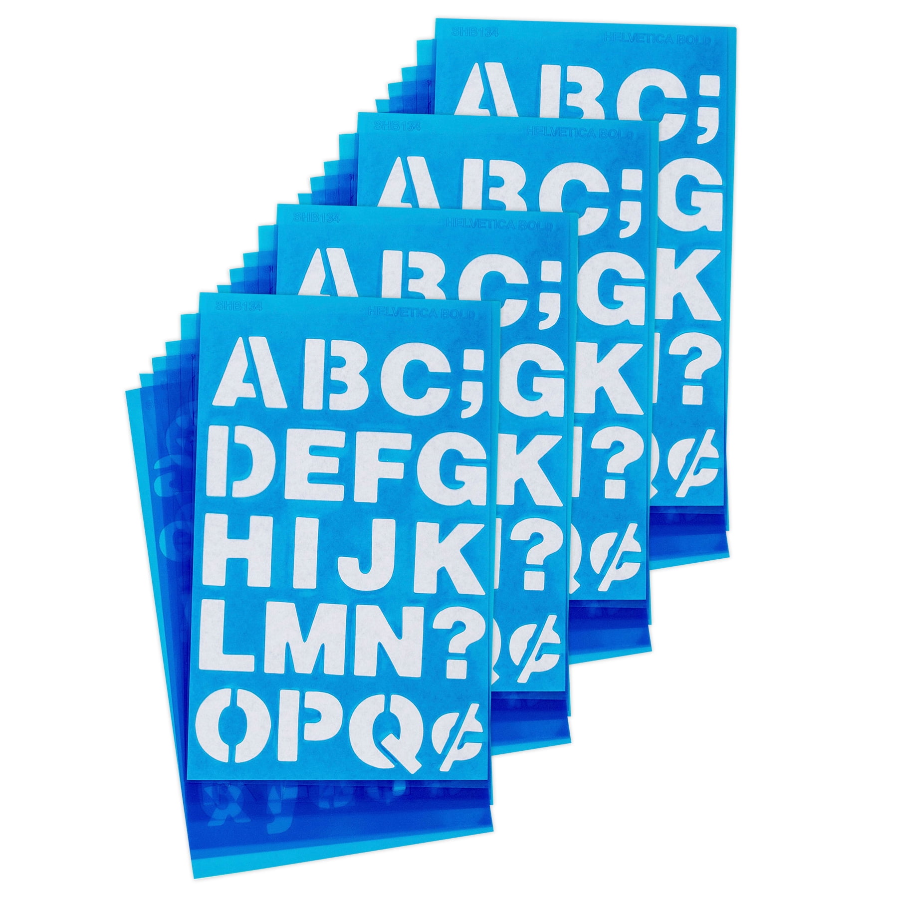 Westcott LetterCraft Reusable Plastic Stencils, Full Alphabet & Numbers ...