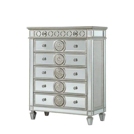 Acme Varian Chest with 6 Storage Drawers in Mirrrored - Walmart.com