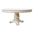 Acme Vendome Sophisticated Wooden Round Dining Table, Antique Pearl ...