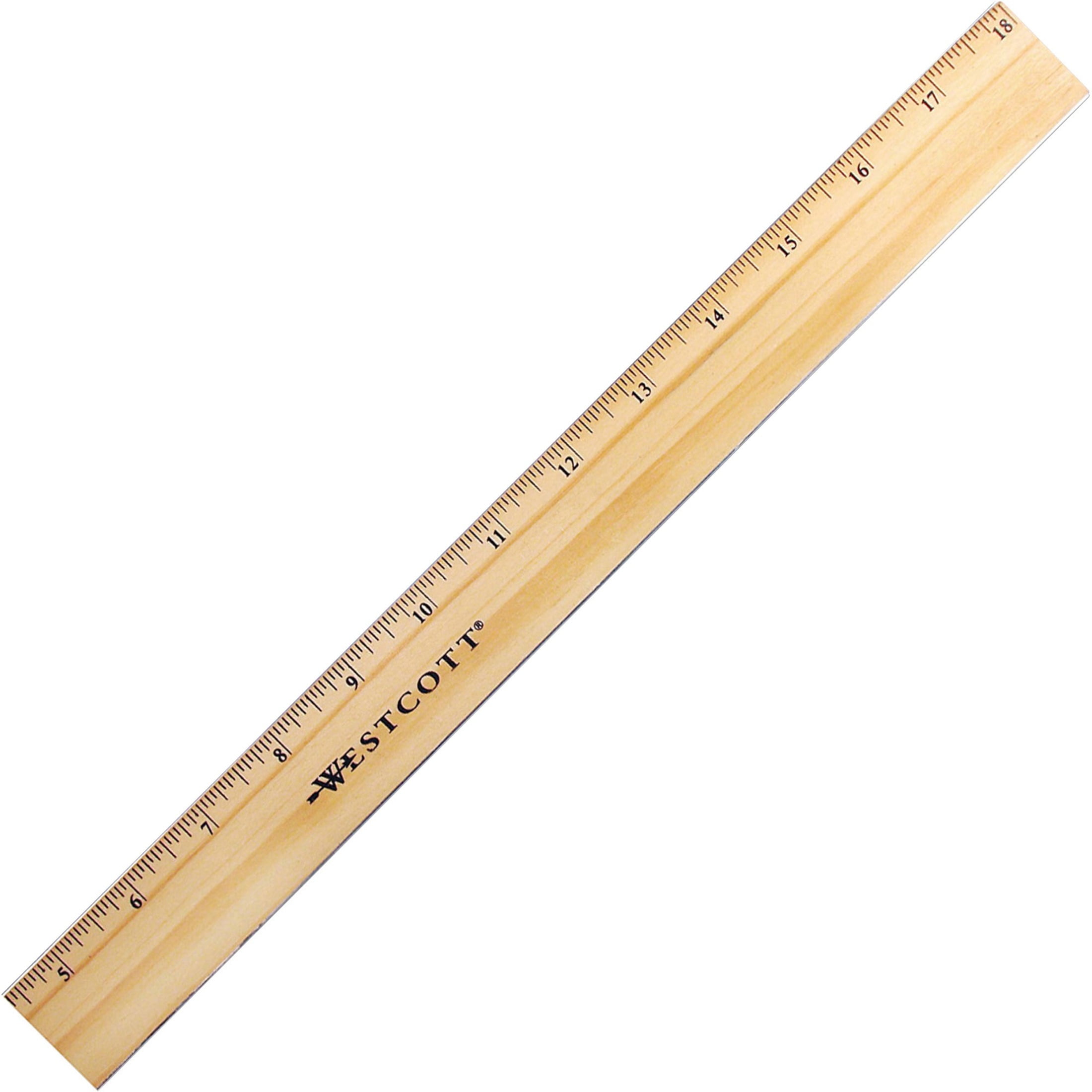 Acme Westcott Beveled Metal Edge Wood Rulers - Walmart.com