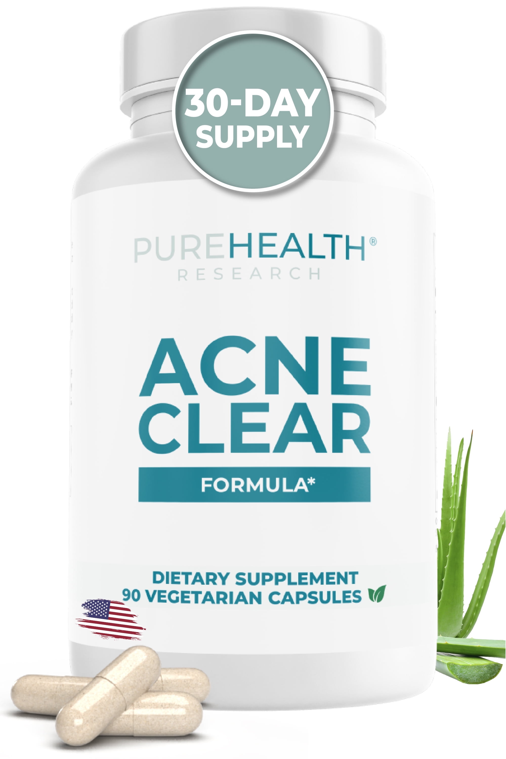 PureHealth Research Acne Clear Pills, Hormone Treatment for Women, Zinc ...