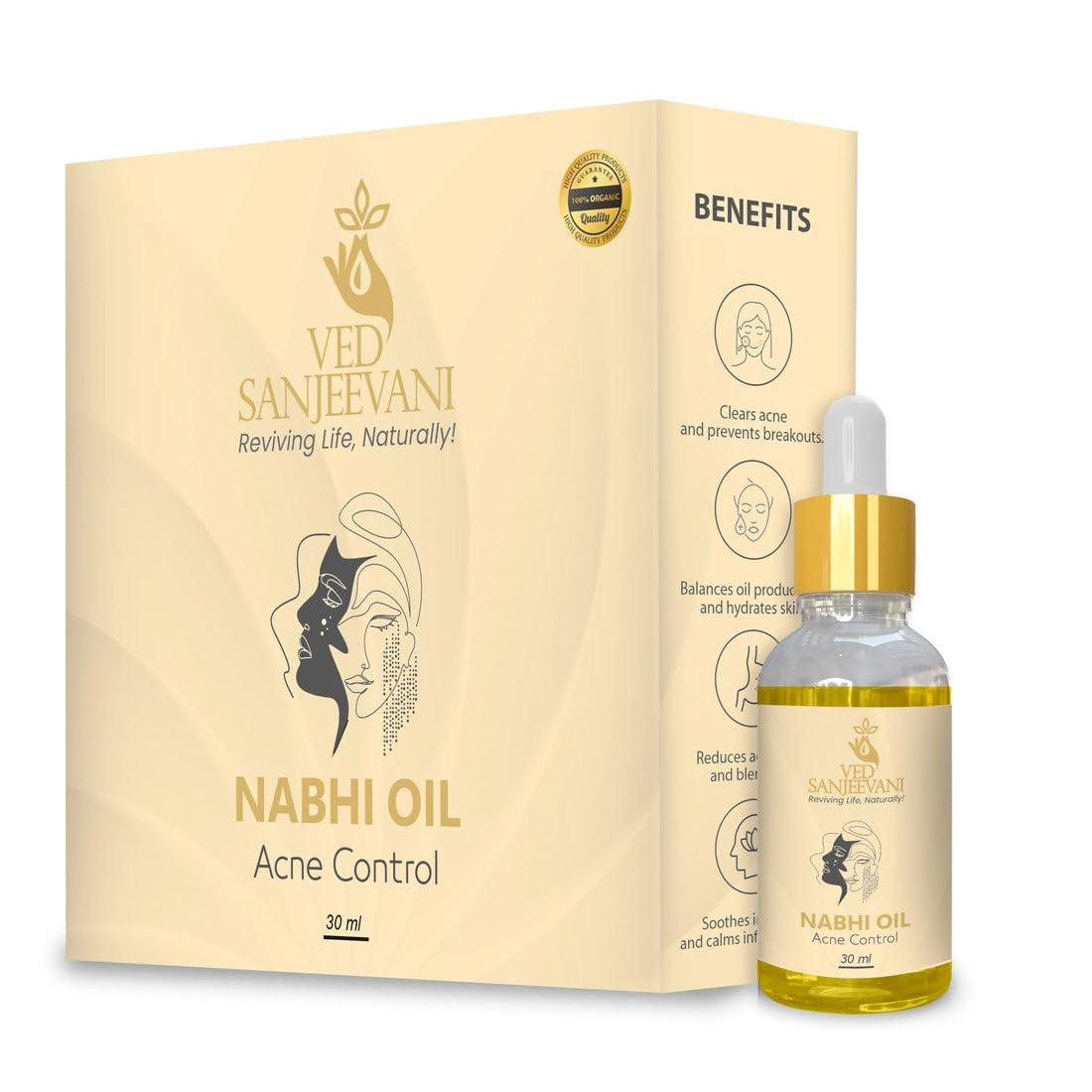 Acne Control Nabhi Oil Ved Sanjeevani For Reducing Breakouts ...