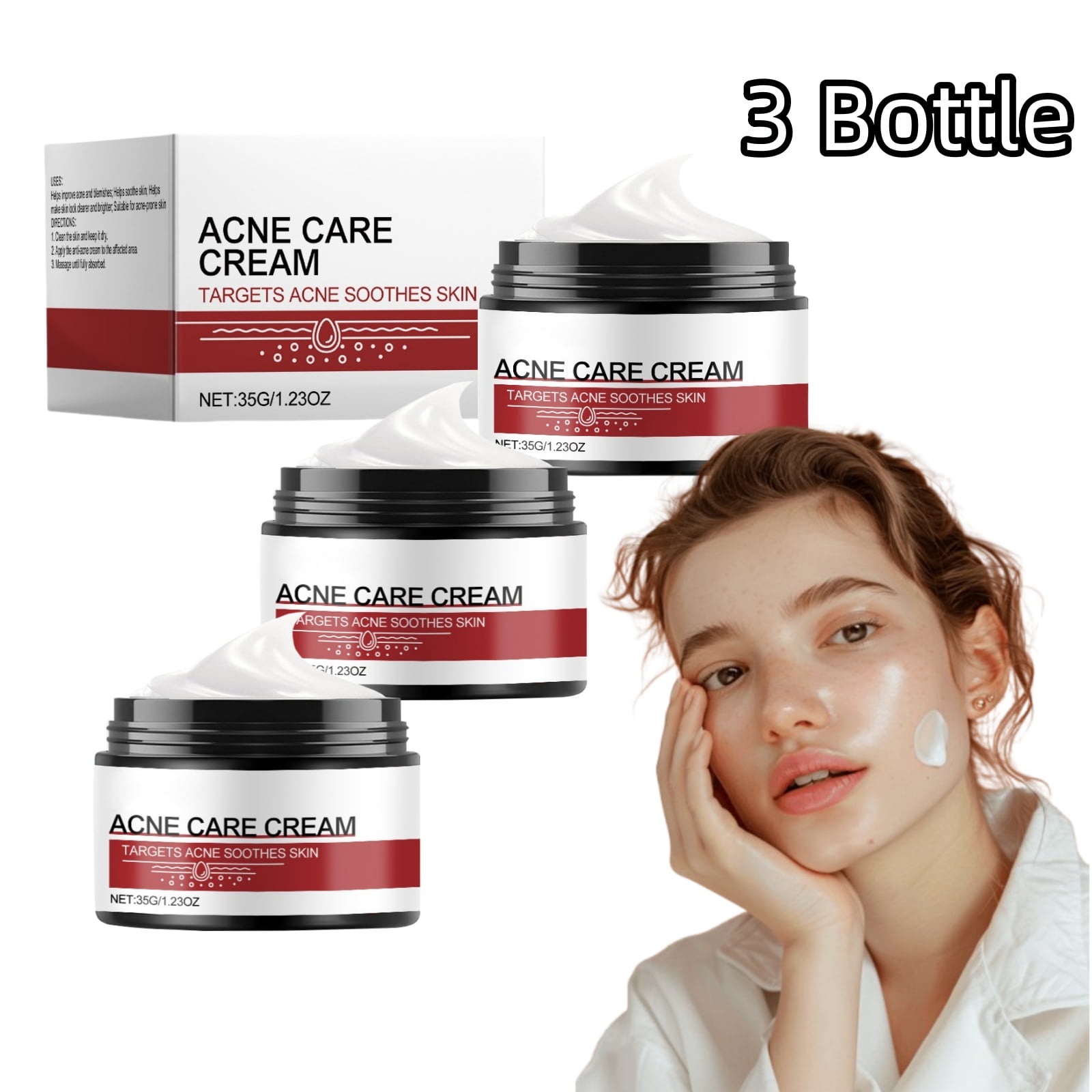 Acne Cream, Powerful Face Care Cream Dry Face Care Instantly Moisturize ...