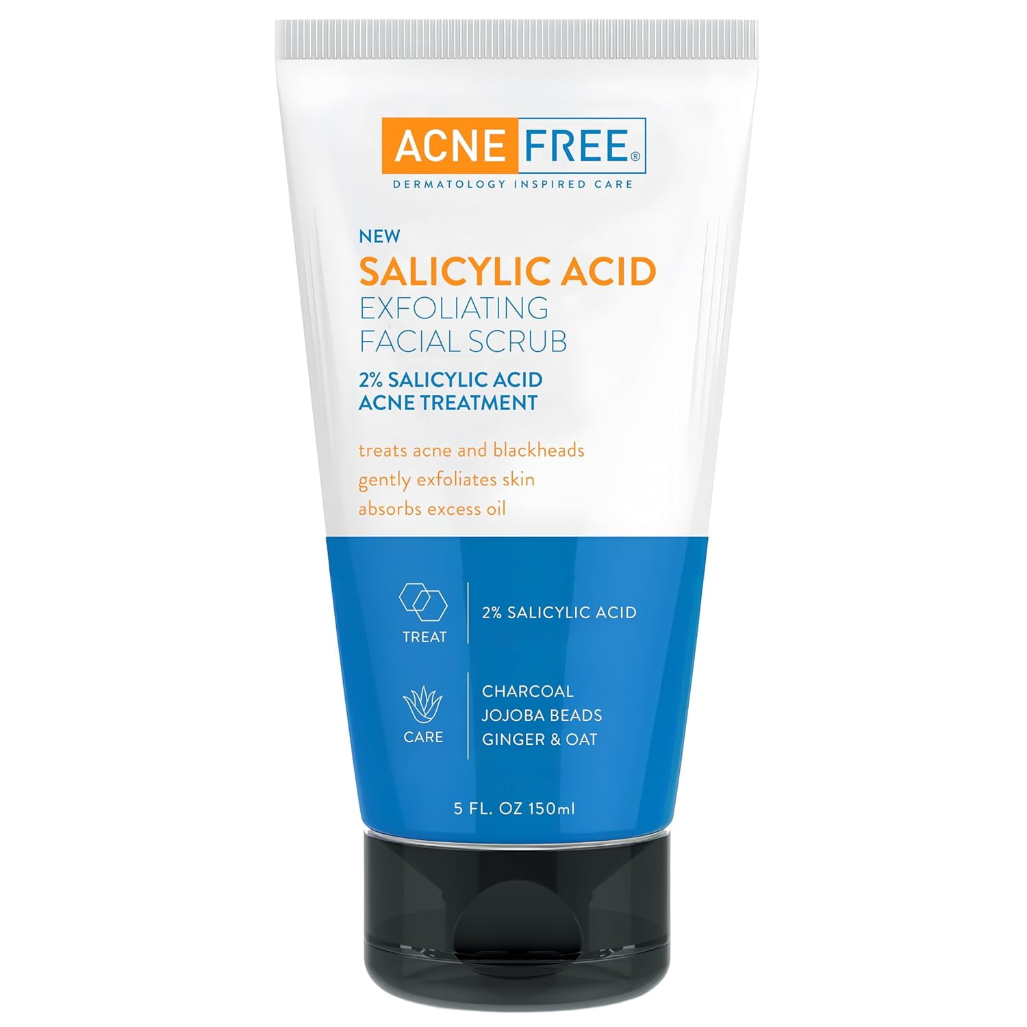 Acne Free Salicylic Acid Exfoliating Face Scrub with 2% Salicylic Acid ...