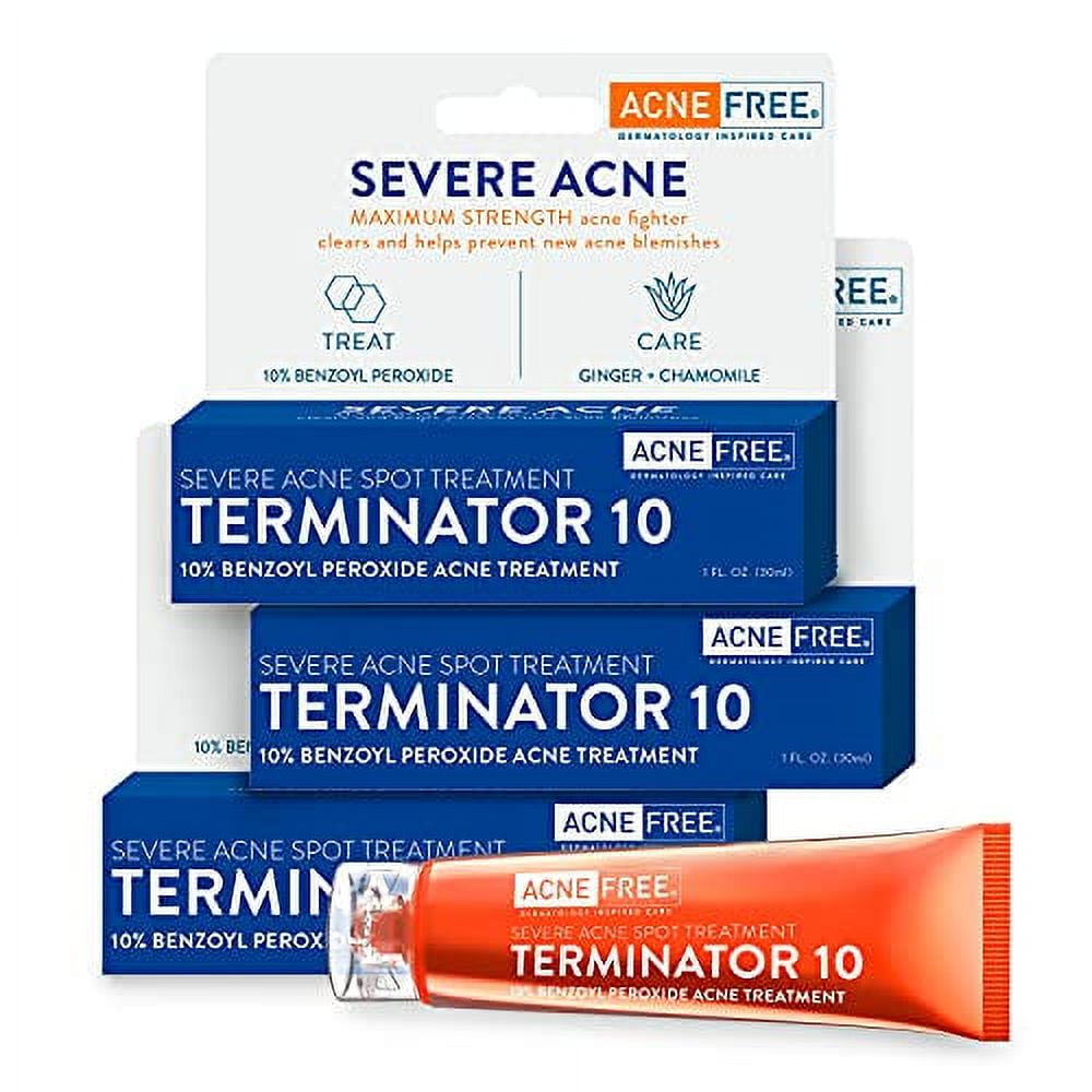 Acne Free Terminator 10 Acne Spot Treatment With Benzoyl Peroxide 10% ...