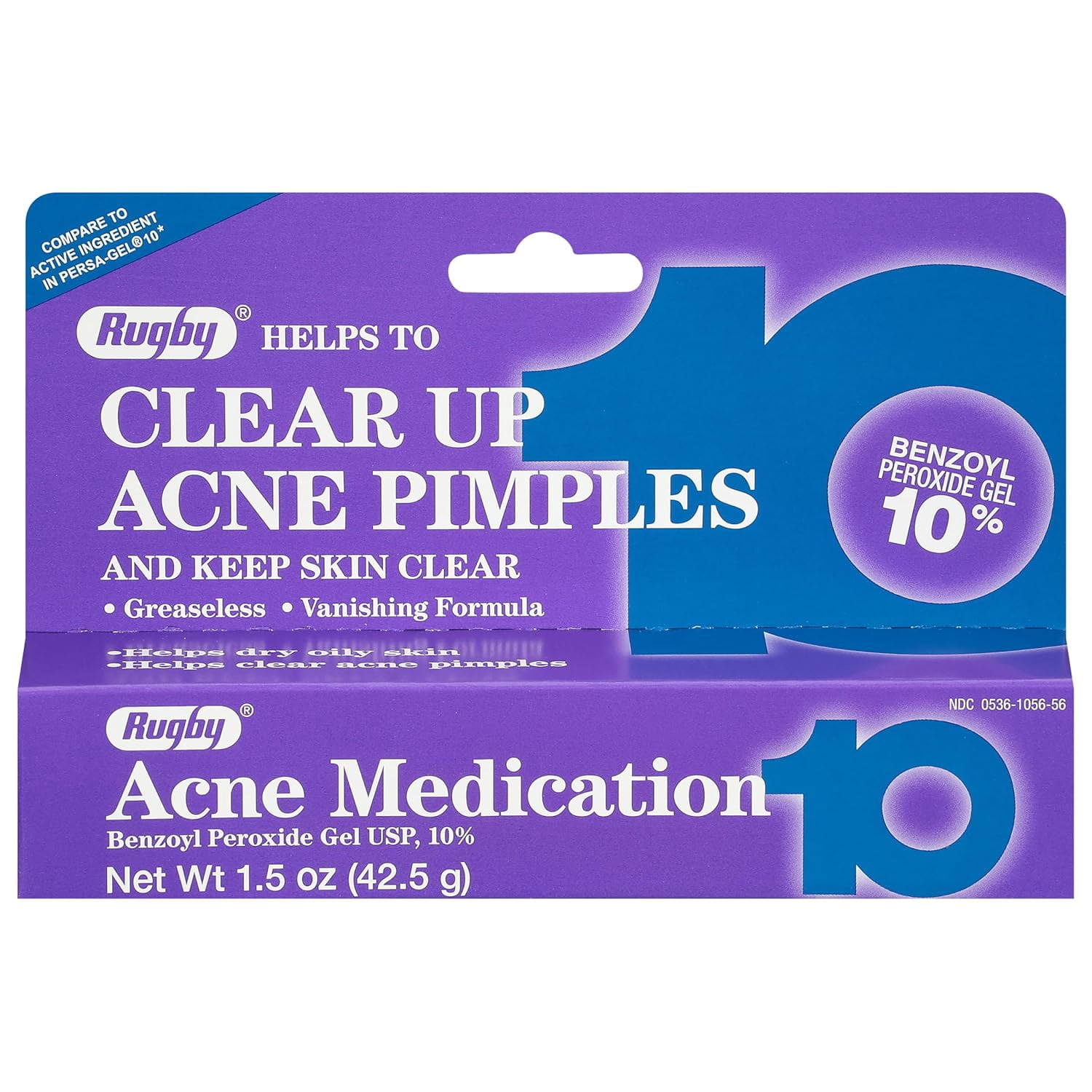 Acne Medication Benzoyl Peroxide Gel USP, 10% - Clear Up Acne Pimples ...