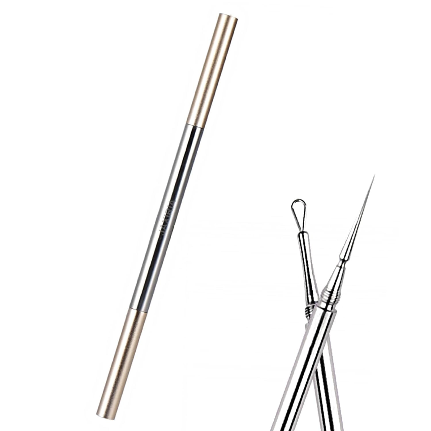 Acne Needle and Blackhead Removal Tool , Stainless Steel Pimple Popper ...