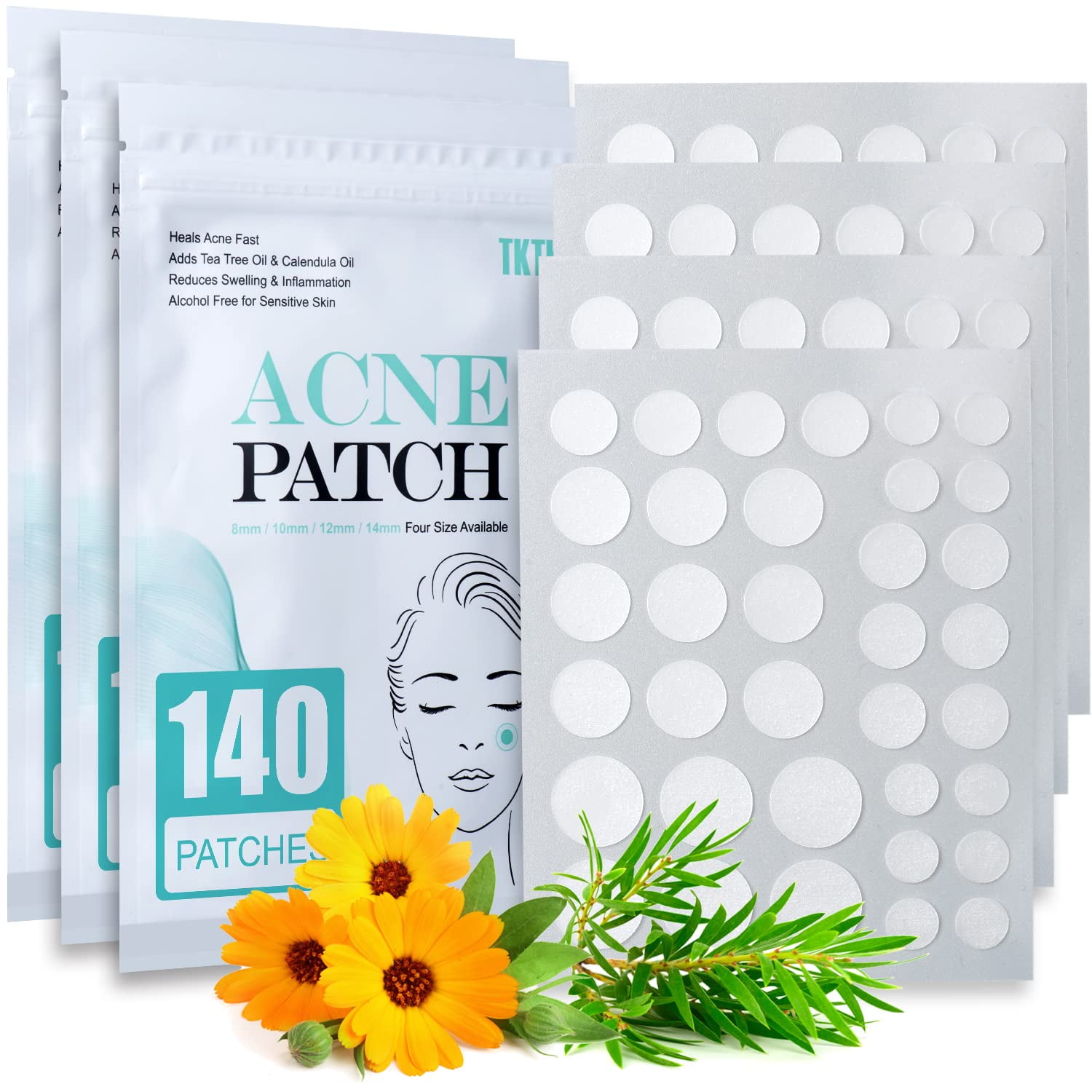 Acne Patch Pimple Patch, 4 Sizes 420 Patches Acne Absorbing Cover Patch ...