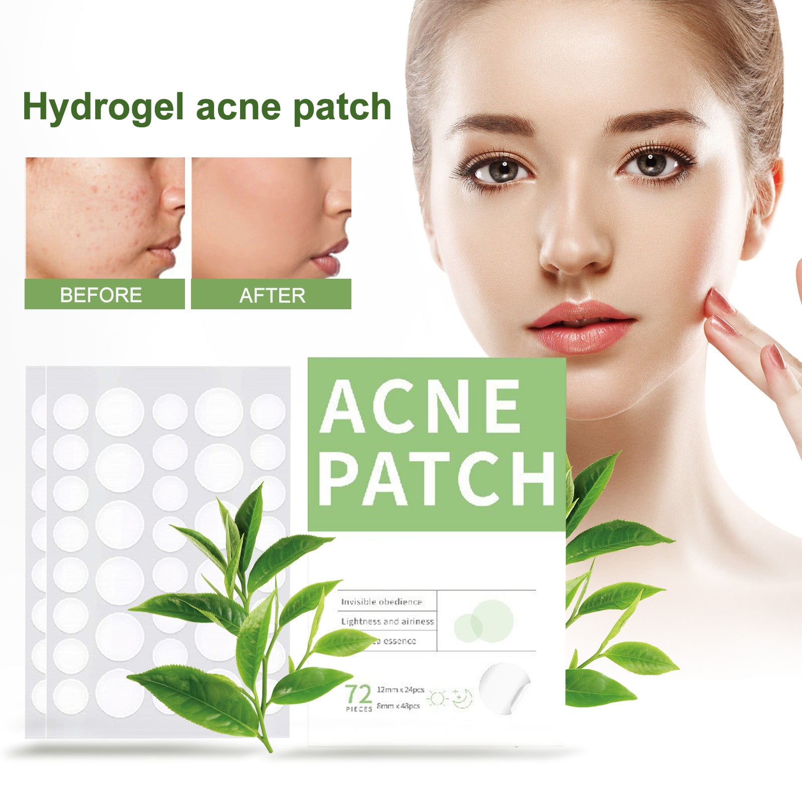 Acne Patch Transparent Microneedle Pimple Patches 2 Size For Unseeable ...
