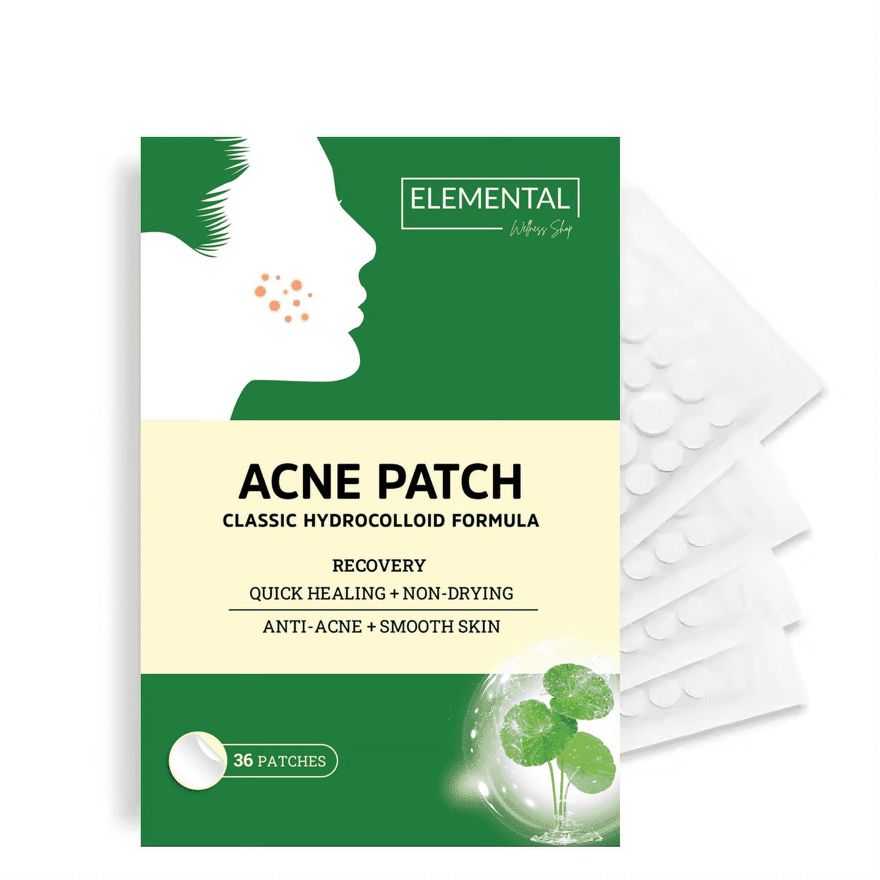 Acne Patches - Hydrocolloid Spot Treatment for Face, Fast-Acting Pimple ...