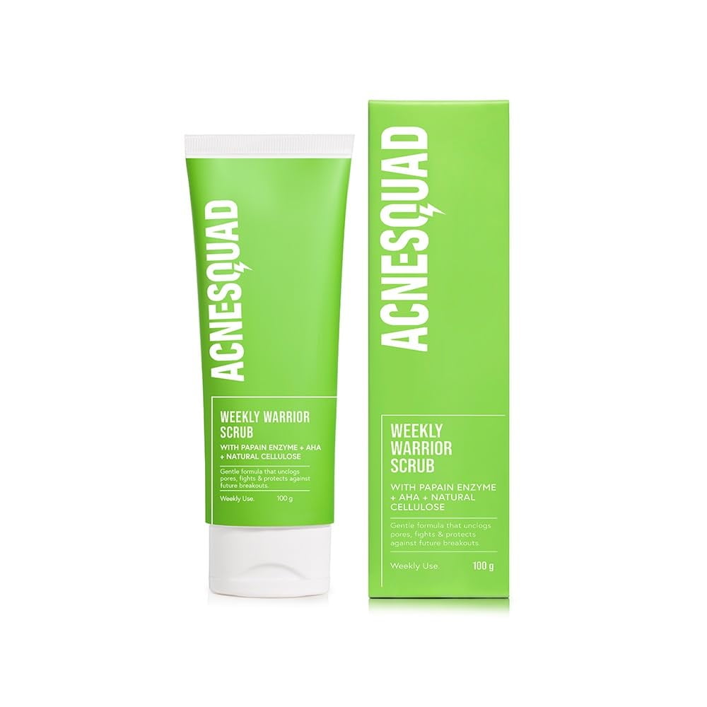 Acne Squad Face Scrub For Active Acne With Papain Enzyme + Aha ...