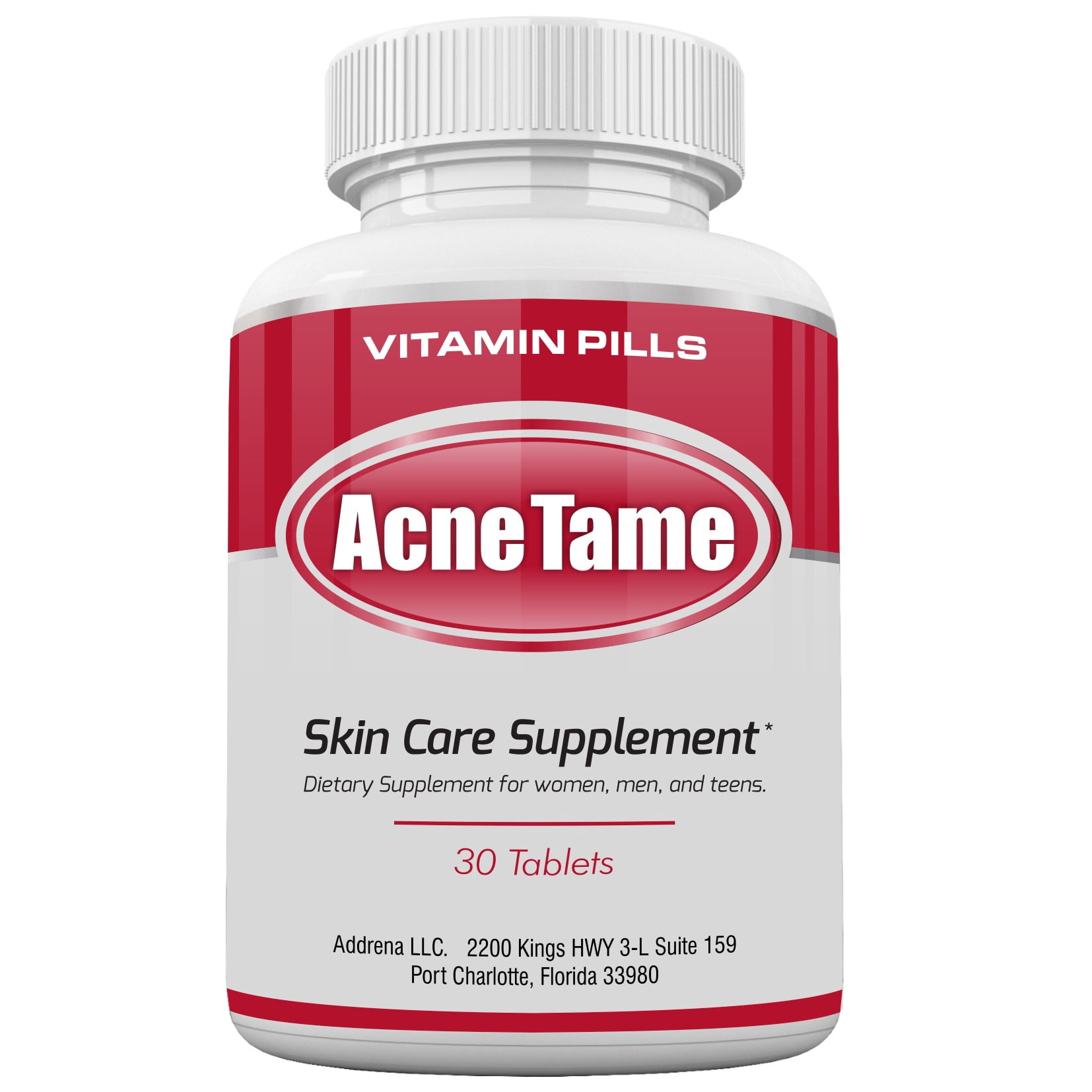 Acnetame Acne-Tame Tablets, Vitamin B5, Vitamin A, Selenium, L-Cysteine ...