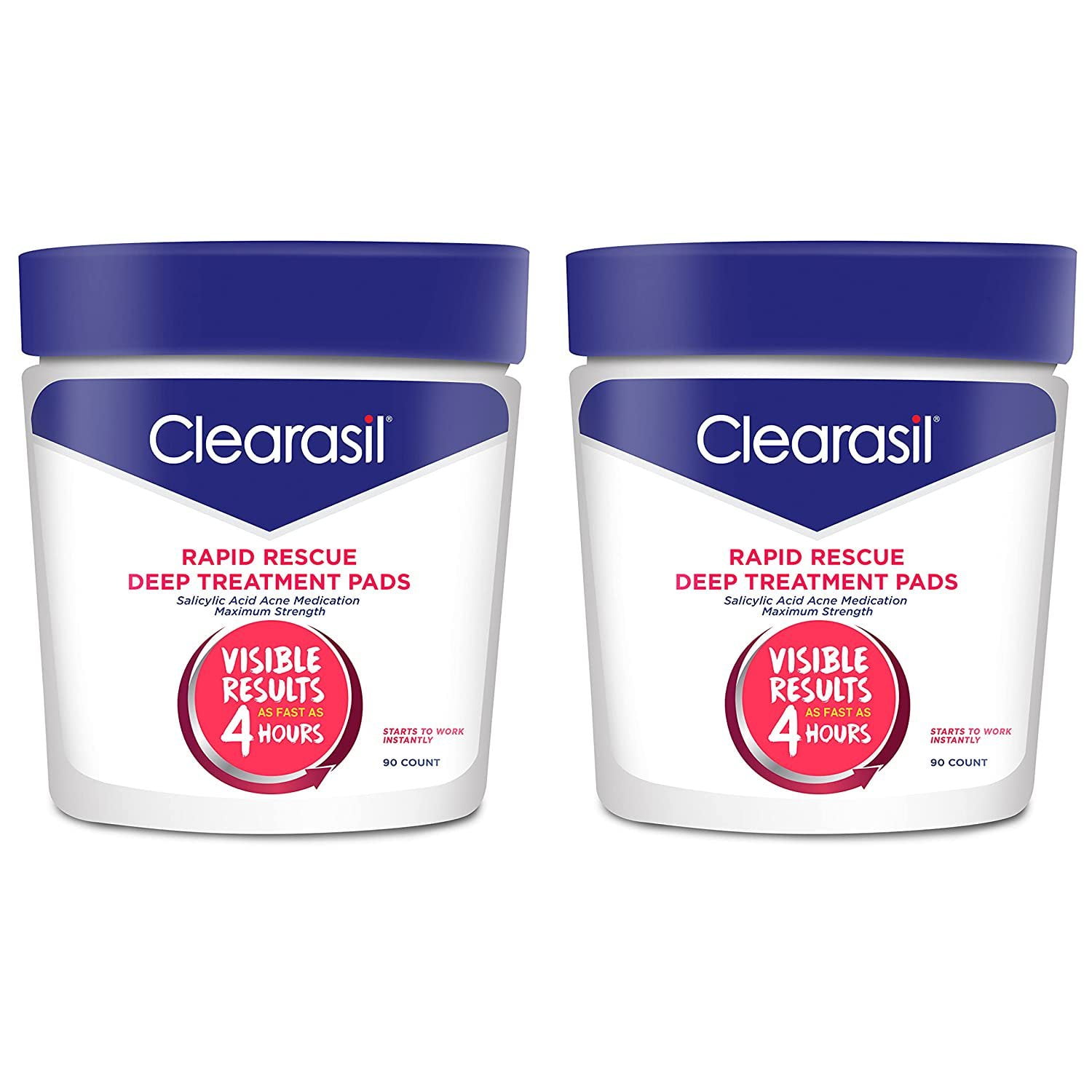 Clearasil Rapid Rescue Deep Treatment Pads, Salicylic Acid Acne ...
