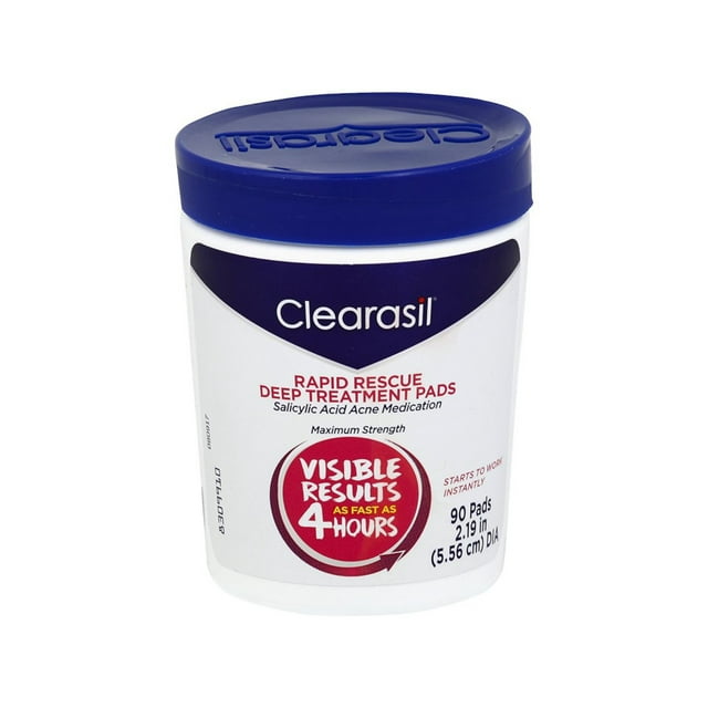 Clearasil Rapid Rescue Acne Treatment Facial Cleanser Wipes, Deep ...