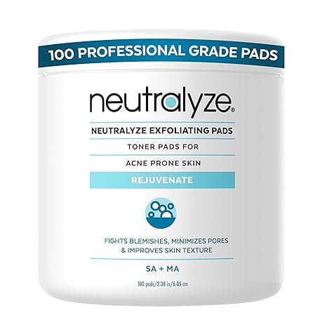 Acne Treatment Wipes 100 Count - Dual Textured Professional Grade Toner ...