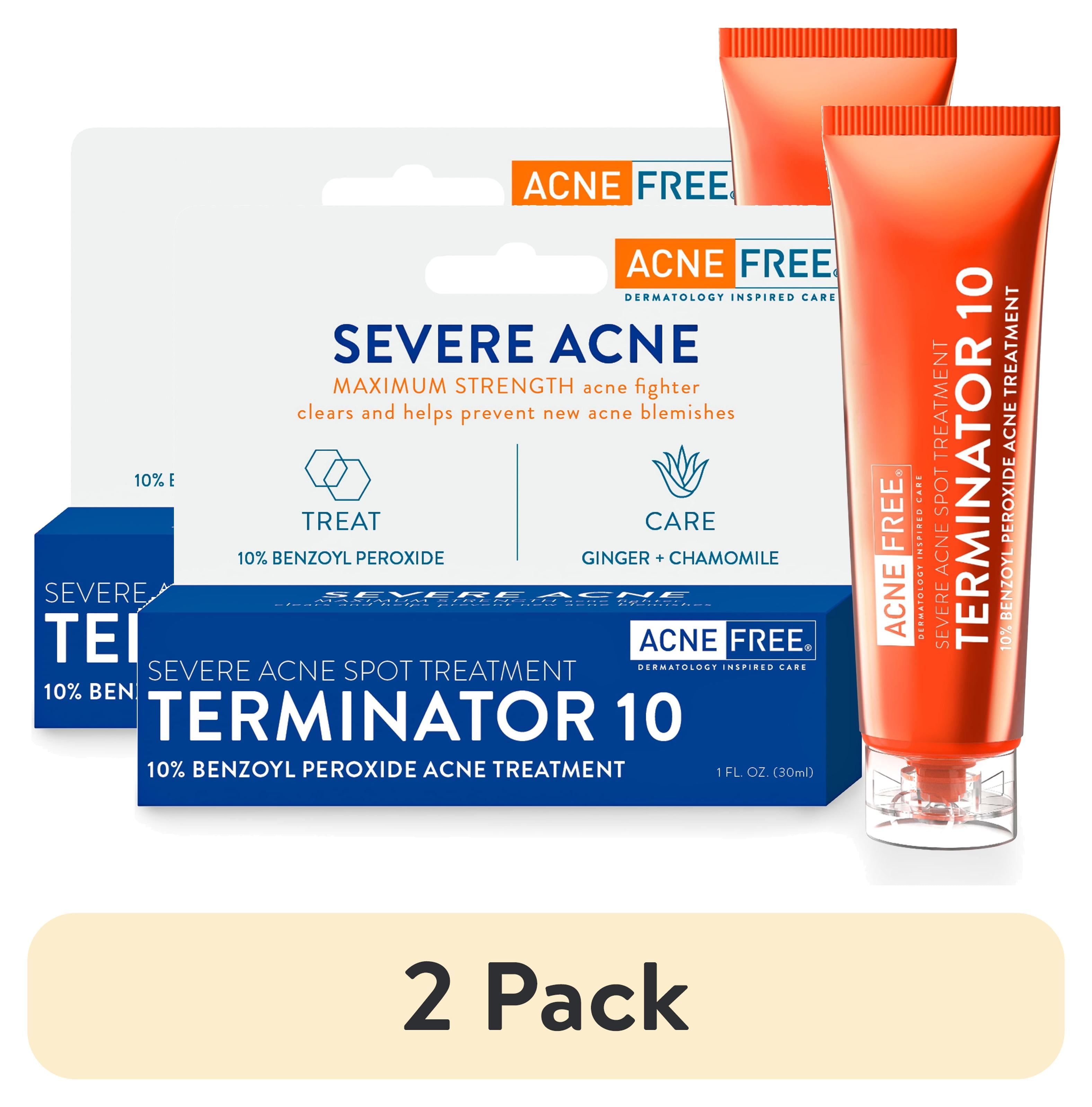 (2 pack) AcneFree Terminator 10 Acne Spot Treatment Cream with 10% ...