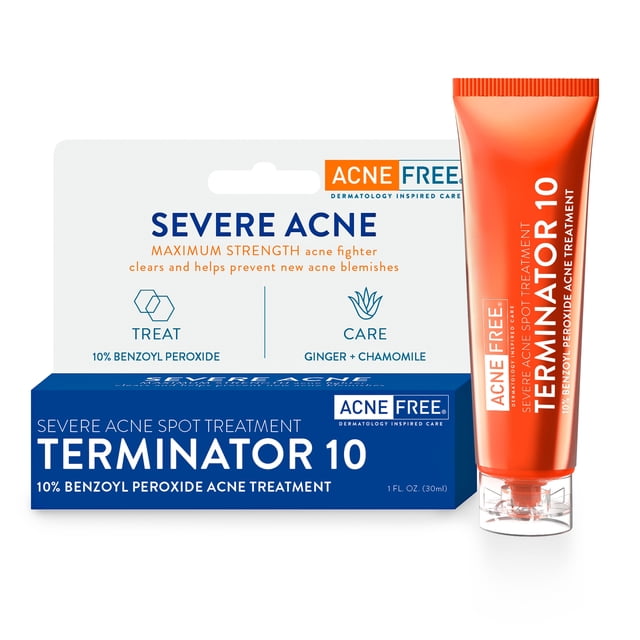 AcneFree Maximum Strength Terminator 10 Topical Pimple Spot Treatment ...