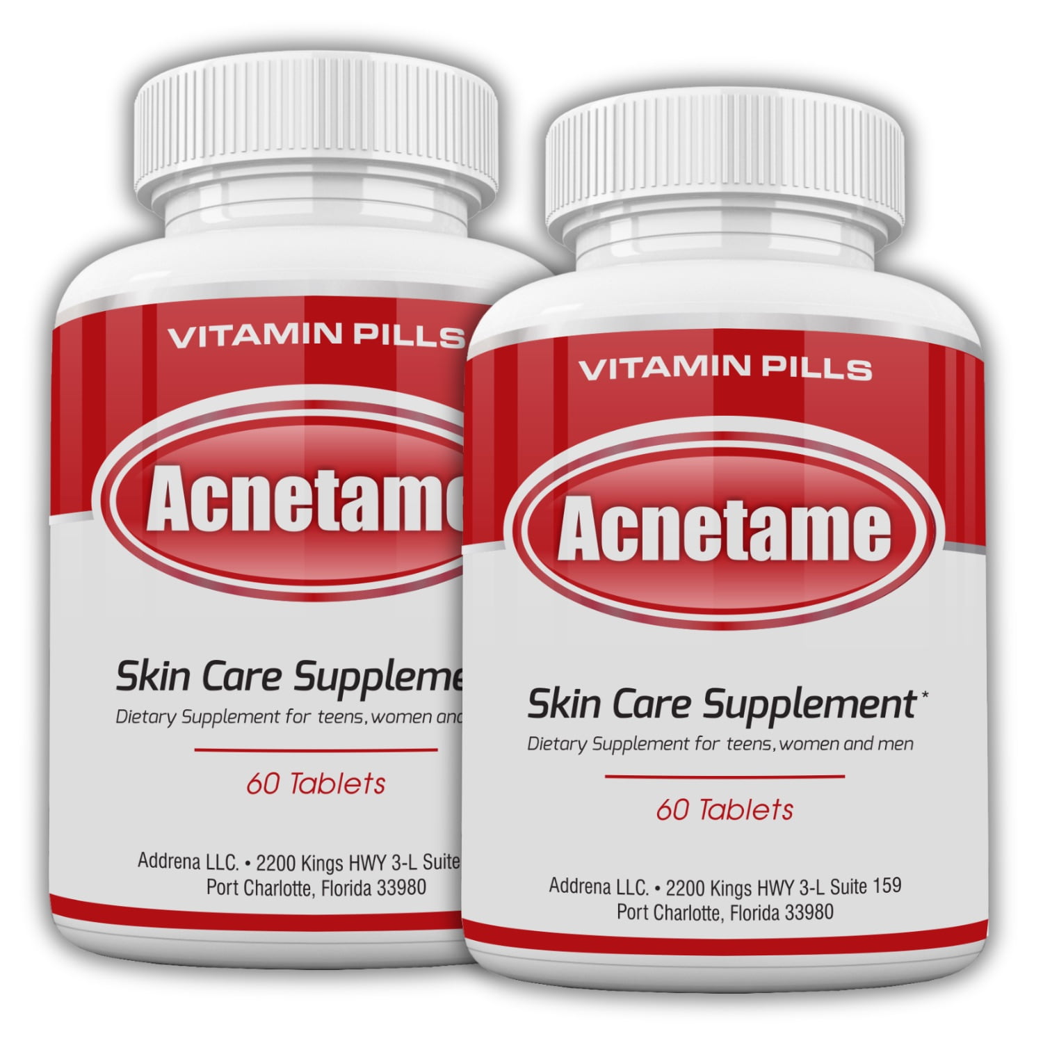 Acnetame Clear Skin Supplements, 2-Pack 120 Count - For Oily Skin ...