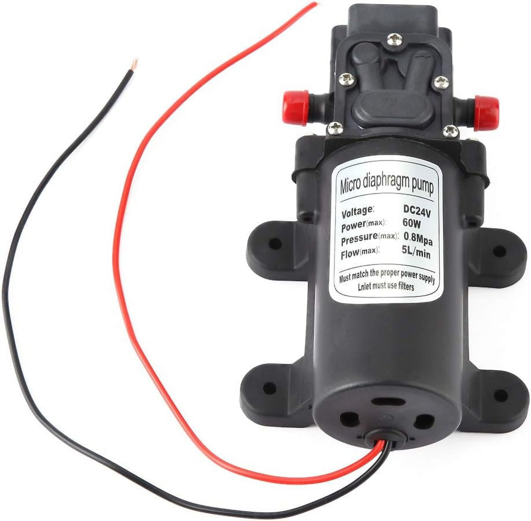 Acogedor Diaphragm Pump 24V 60W, Water Pressure Diaphragm Pump 5L/m ...