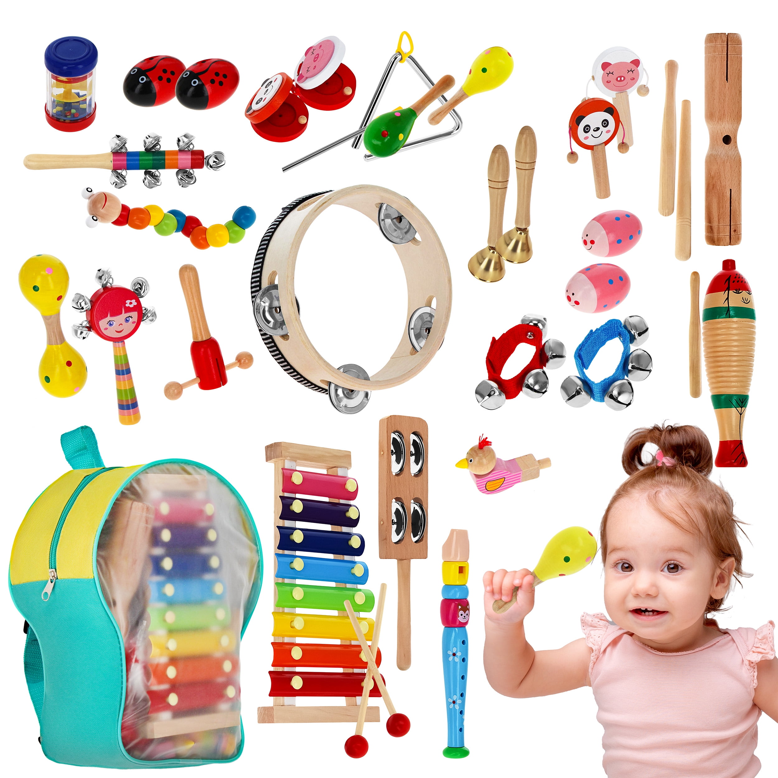 Acorn Baby Infant Drum Kit & Toddler Xylophone - 28pc Musical ...