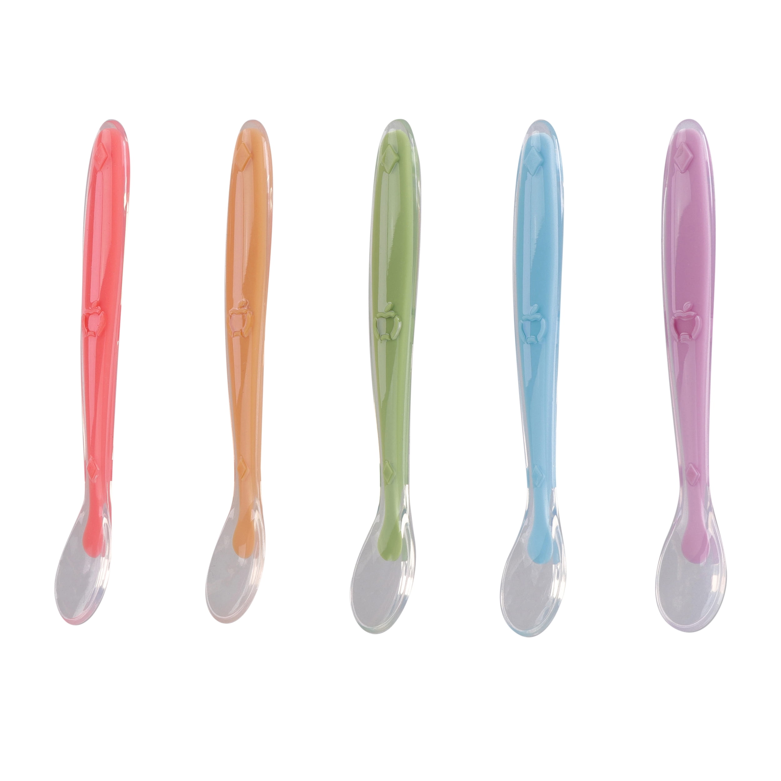 Acorn Baby Spoons Bright 5pk - Baby Feeding Spoon Promotes Independent ...