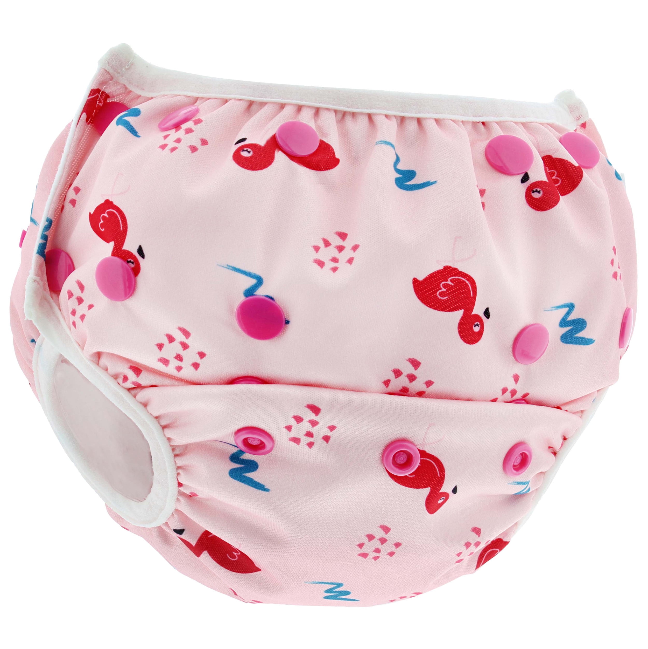 Acorn Baby Swim Diaper - Pink Flamingo Adjustable Swimming Diaper ...