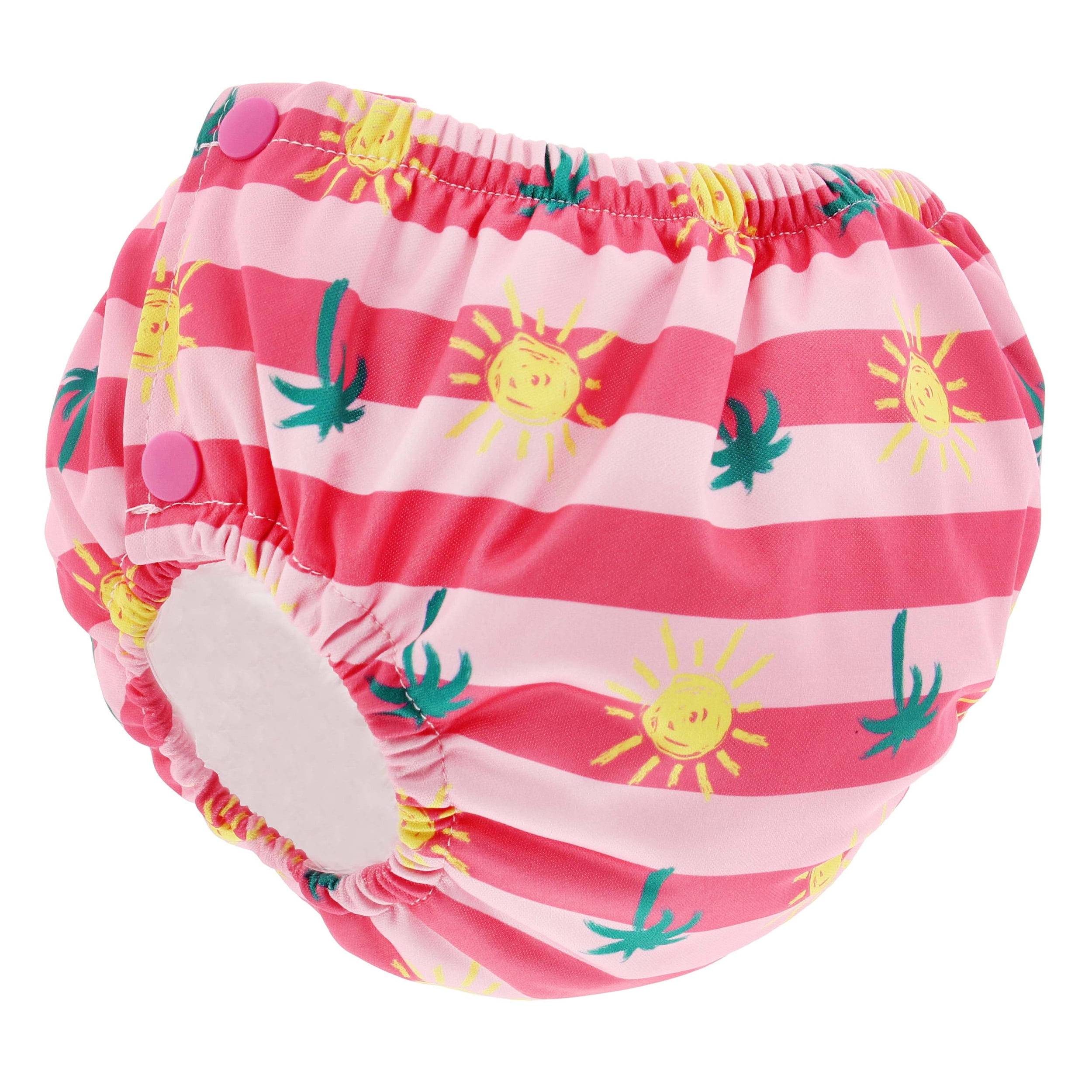Acorn Baby Adjustable Reusable Swim Diaper, Size 5 and 6, Pink Palm ...