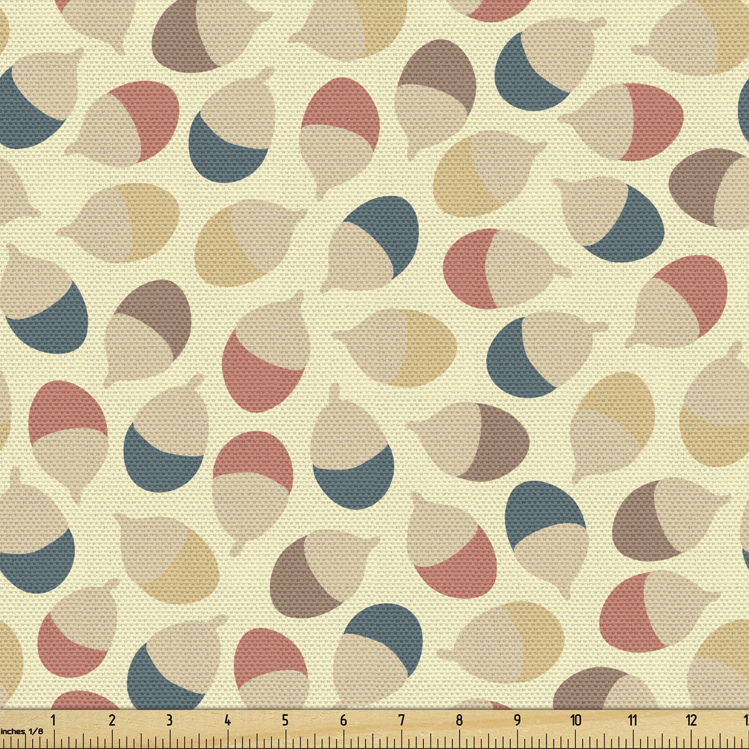 Ambesonne Acorn Fabric by the Yard Upholstery, Colorful Oak Pattern, 1 ...