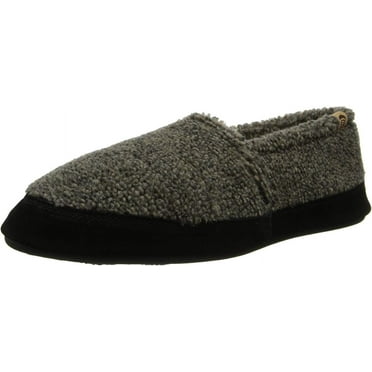 Acorn Men's Slouch Boot Slipper Large Grey Ragg Wool - Walmart.com