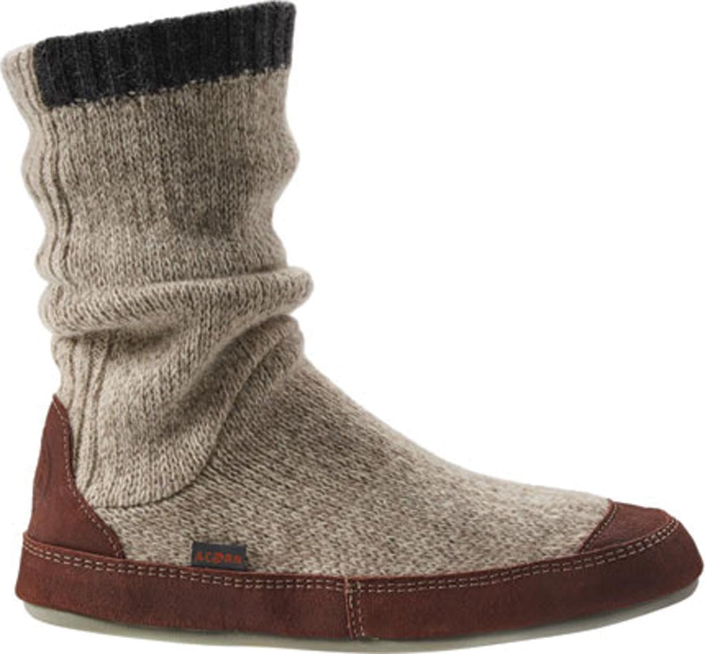 Acorn Men's Slouch Boot Slipper Large Grey Ragg Wool - Walmart.com