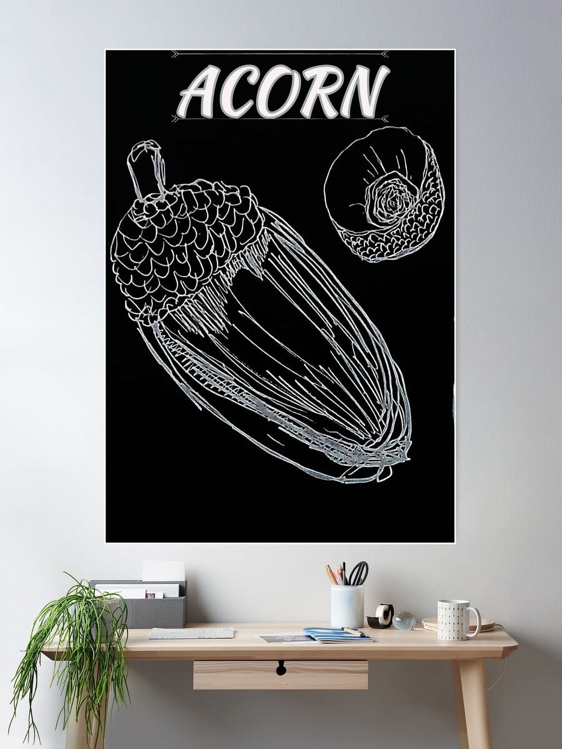 Acorn Poster Wall Art, Modern Wall Decor For Living Room Bedroom, 16x24 ...