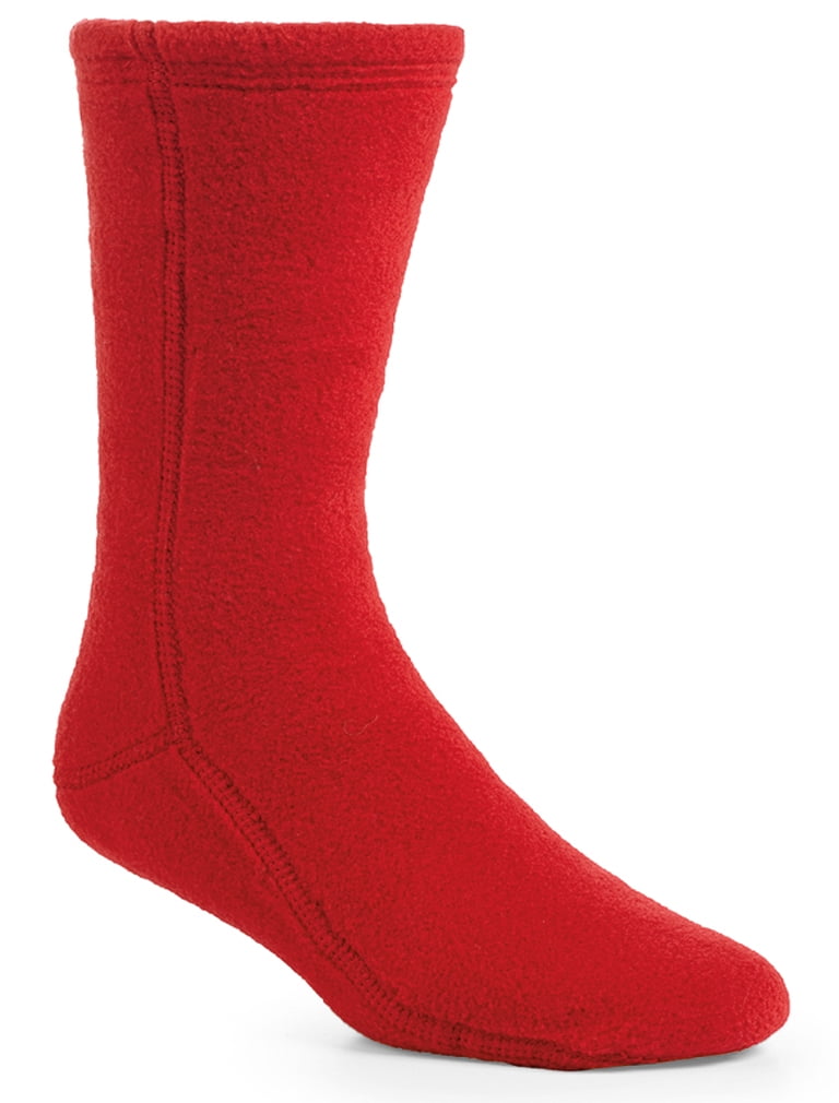 Acorn Unisex VersaFit Comfort Fleece Socks Red S - Walmart.com