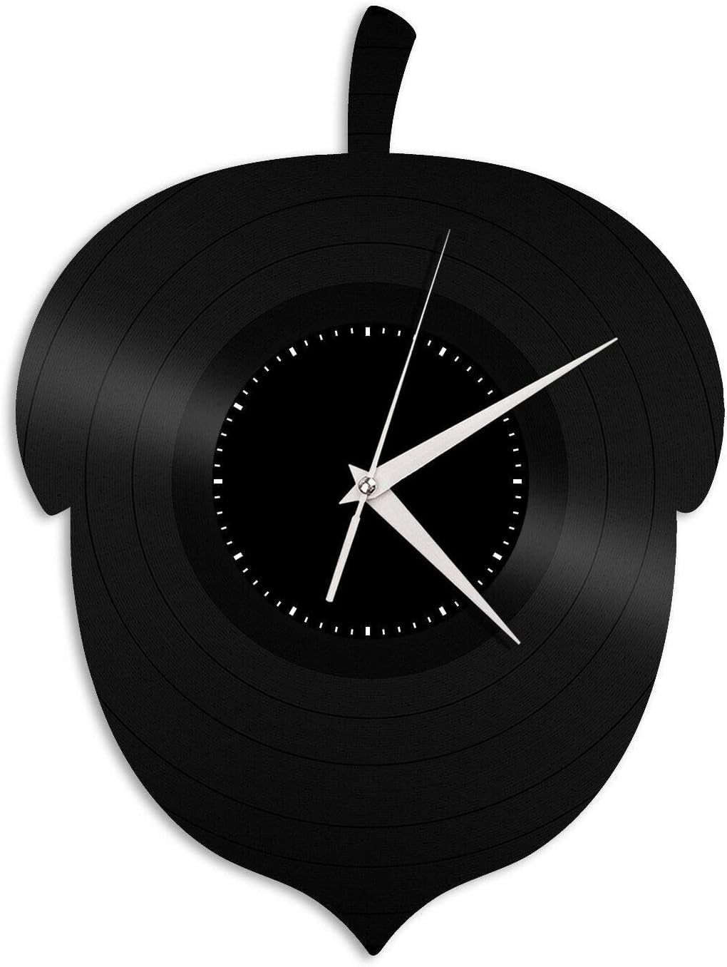 Acorn Vinyl Wall Clock,Vinyl Record Clock Wall Art Black Handmade Art ...
