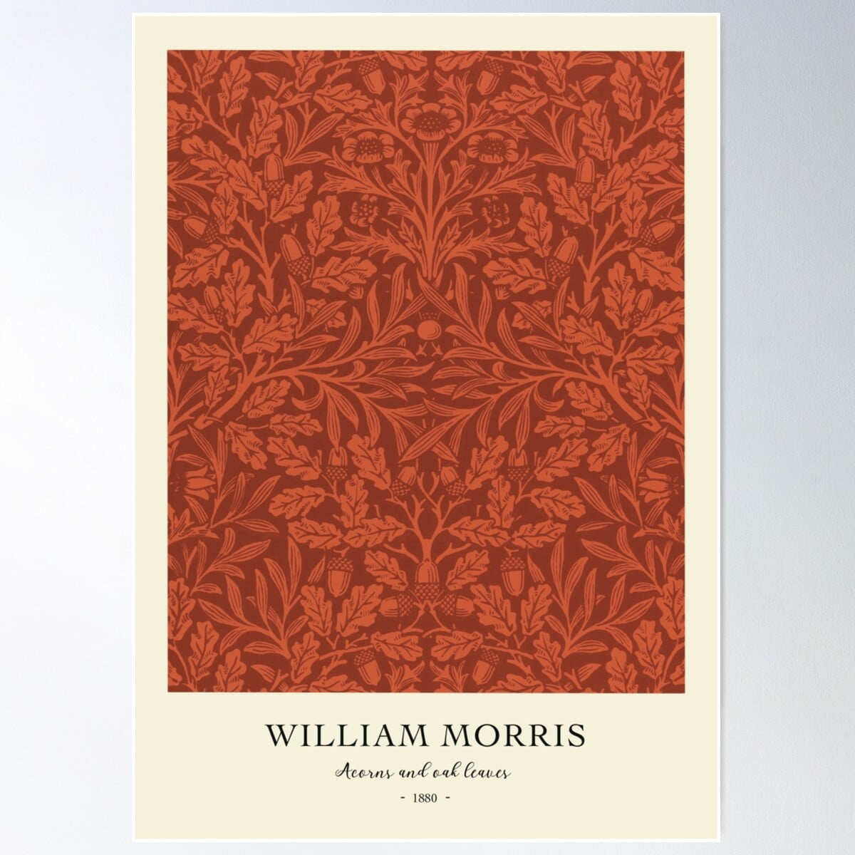 Acorns And Oak Leaves Poster Wall Art, Modern Wall Decor For Living ...