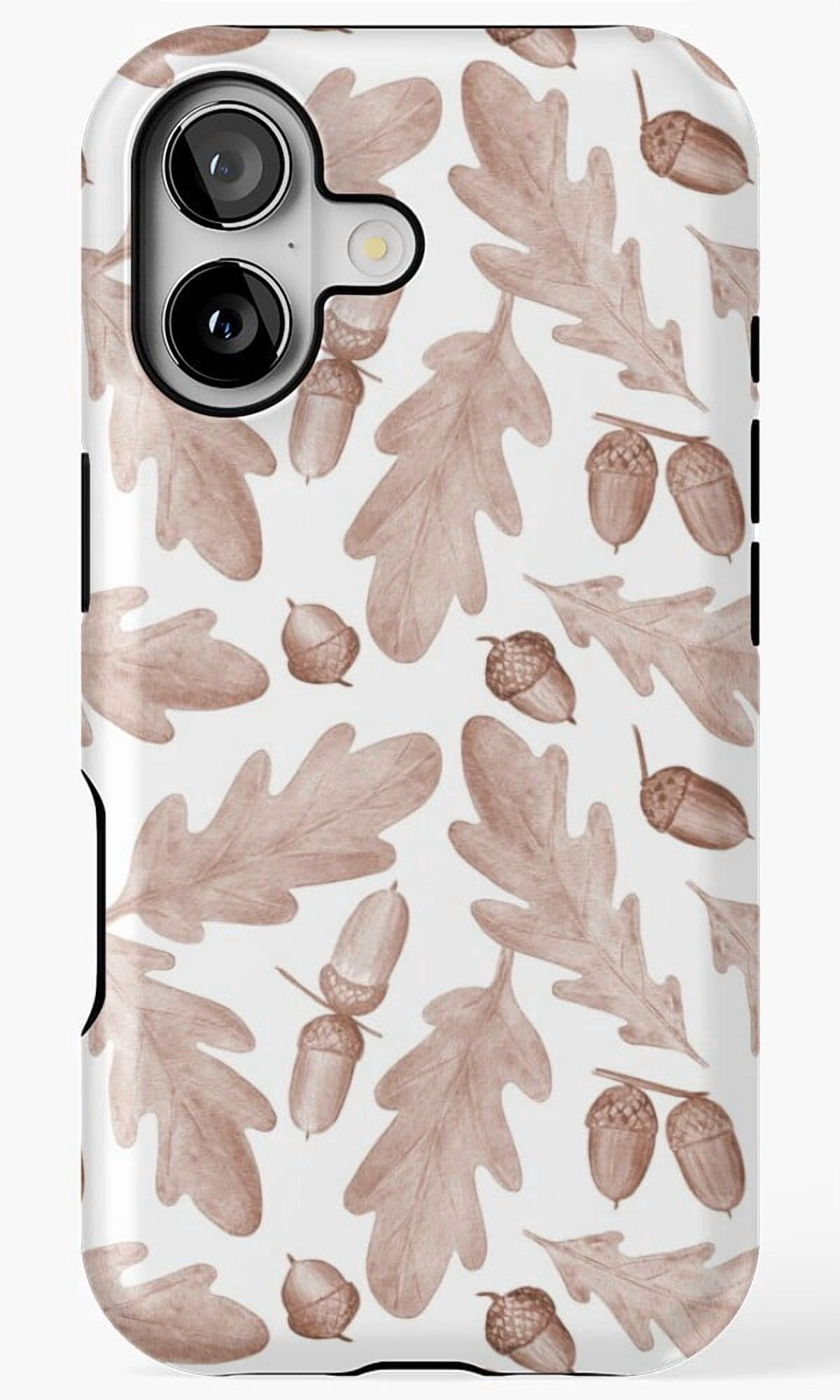Acorns Oak Leaves Brown Forest Nature Phone Case for iPhone 17 16 15 14 ...