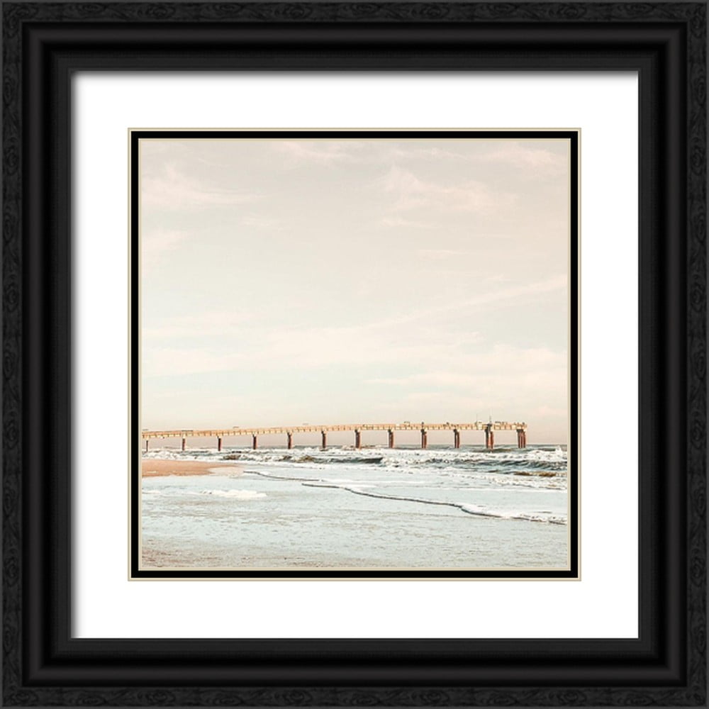 Acosta 15x15 Black Ornate Wood Framed with Double Matting Museum Art ...