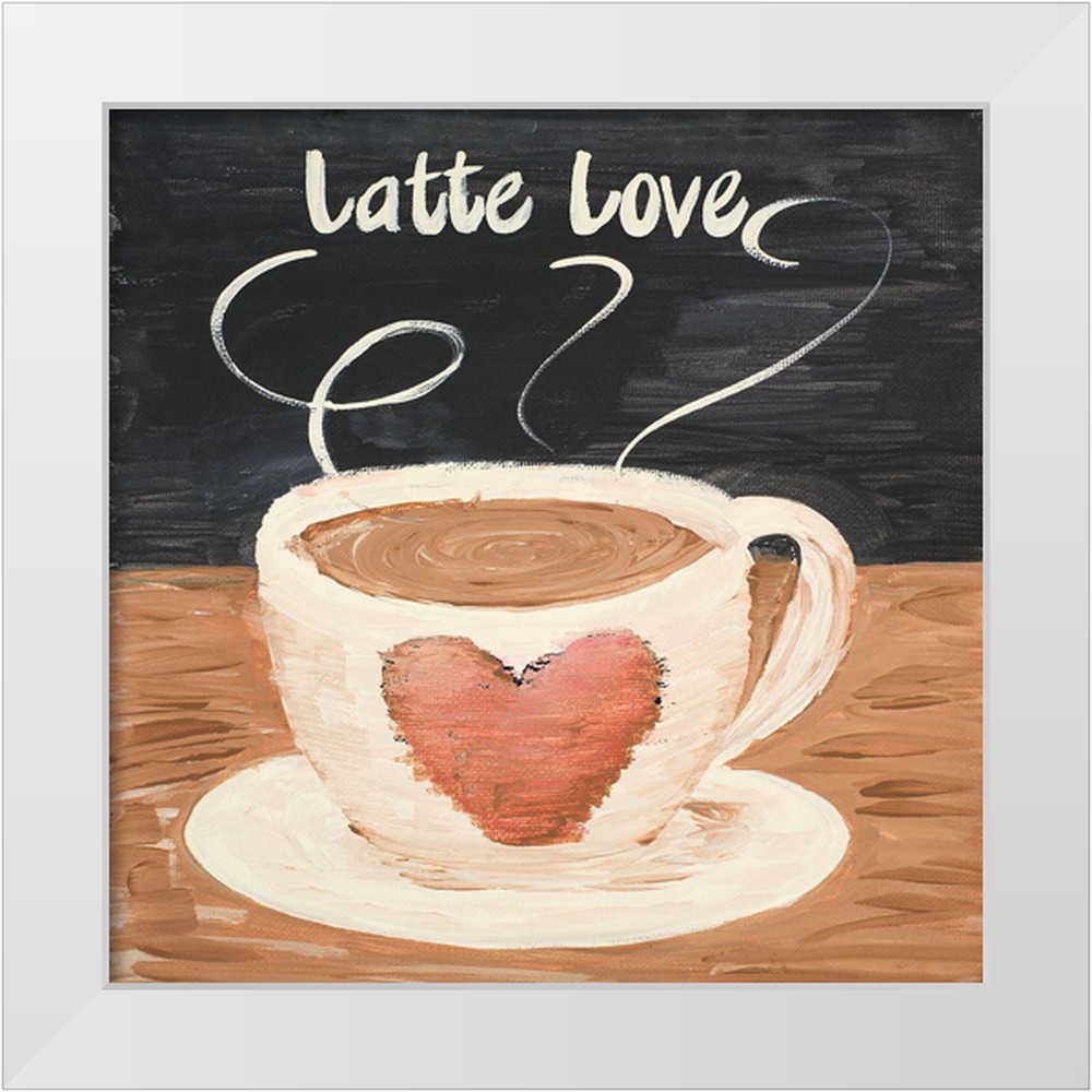 Acosta 15x15 White Modern Wood Framed Museum Art Print Titled - Latte ...