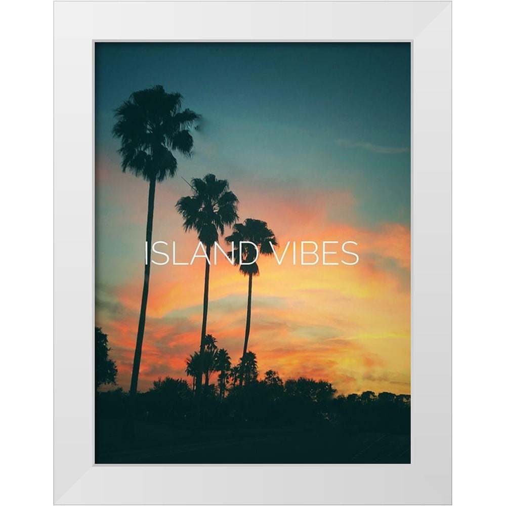 Acosta 15x18 White Modern Wood Framed Museum Art Print Titled - Island ...
