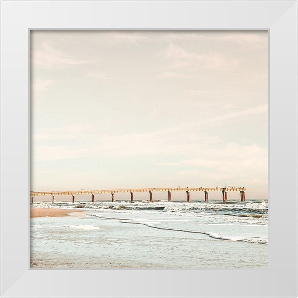 Acosta 20x20 White Modern Wood Framed Museum Art Print Titled - Dock on ...