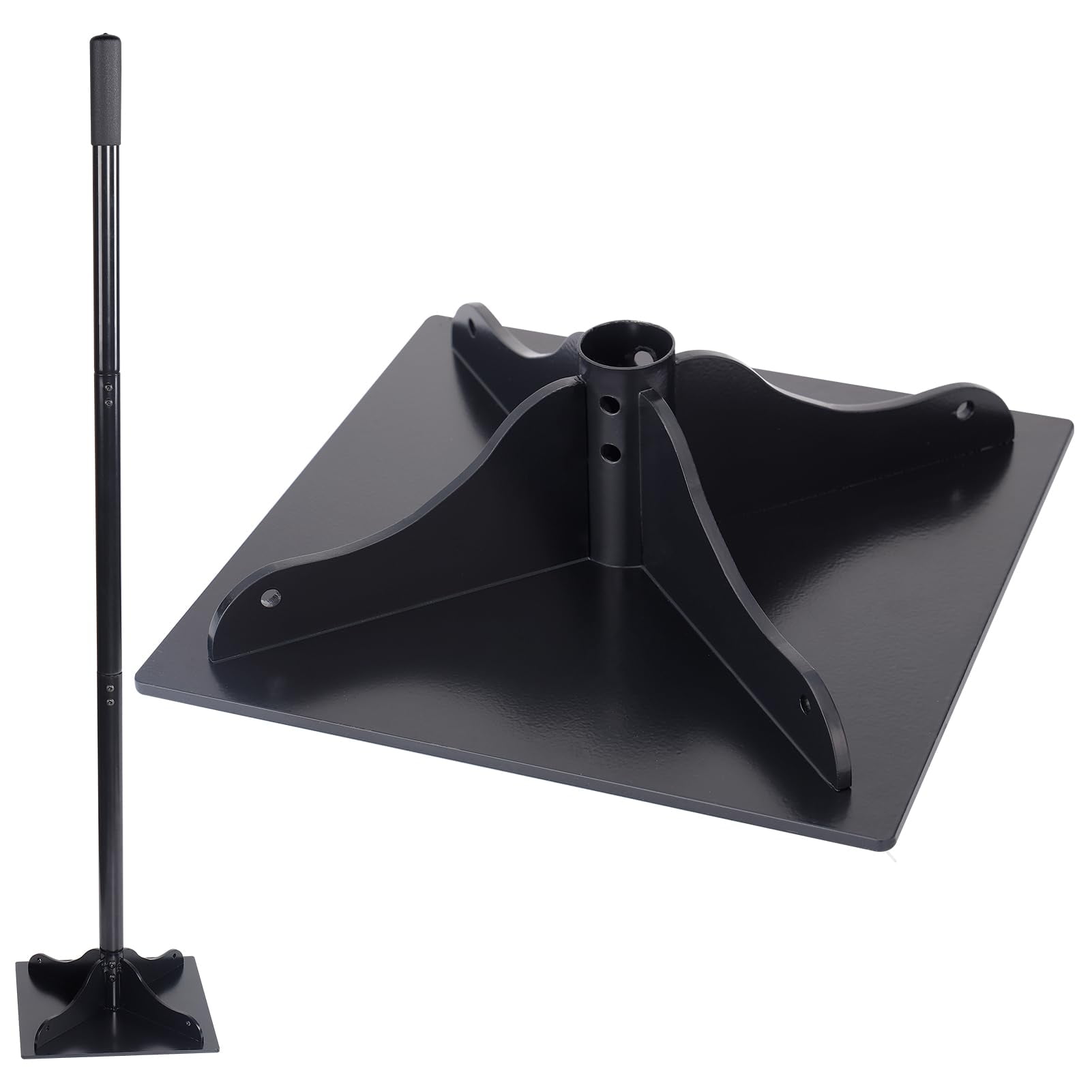 Acostop Heavy-Duty Steel Tamper, 10x10 Inch Laborsaving Ergonomic Hand ...